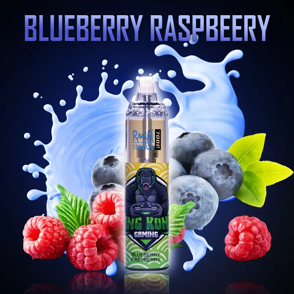 FUMOT Blueberry Raspberry Randm Tornado 7000 Puff Bar R and M 7000 ...